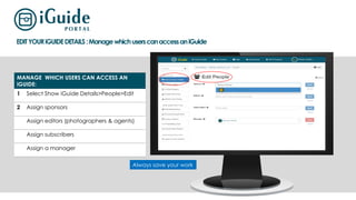 iGuide portal tutorial – operators | PDF