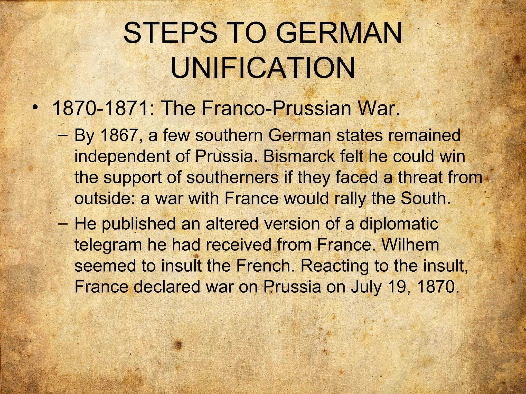 Italian and German Unification | PPT