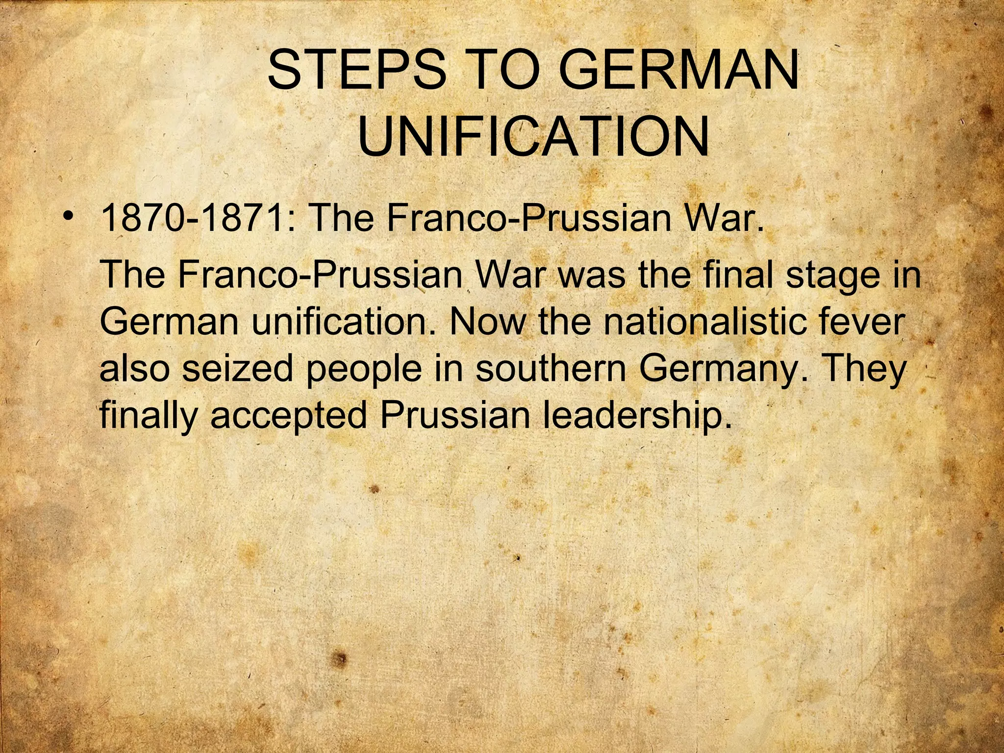 Italian and German Unification | PPT