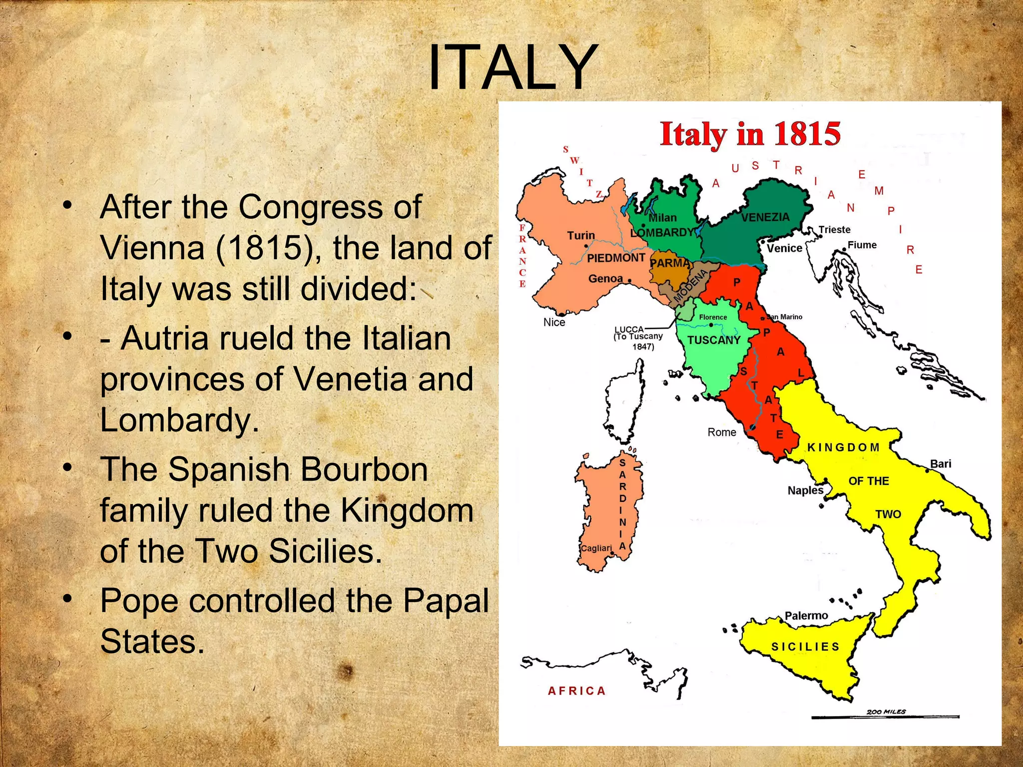 Italian and German Unification | PPT