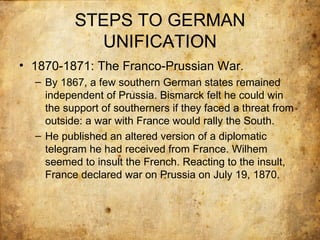Italian and German Unification | PPT
