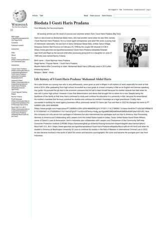 Complete biodata of I Gusti Nyoman Haris Pradana wiki | PDF