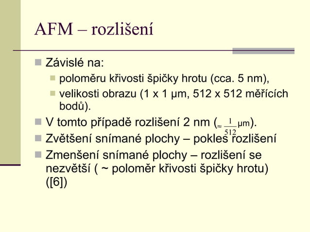 šIgut mikroskopie atomárních sil (afm) | PPT