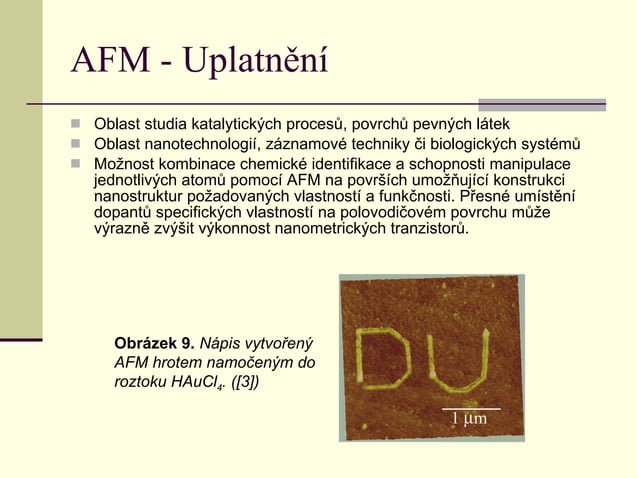 šIgut mikroskopie atomárních sil (afm) | PPT