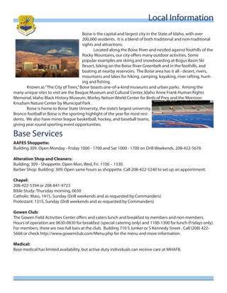 124 Fighter Wing Welcome Packet | PDF