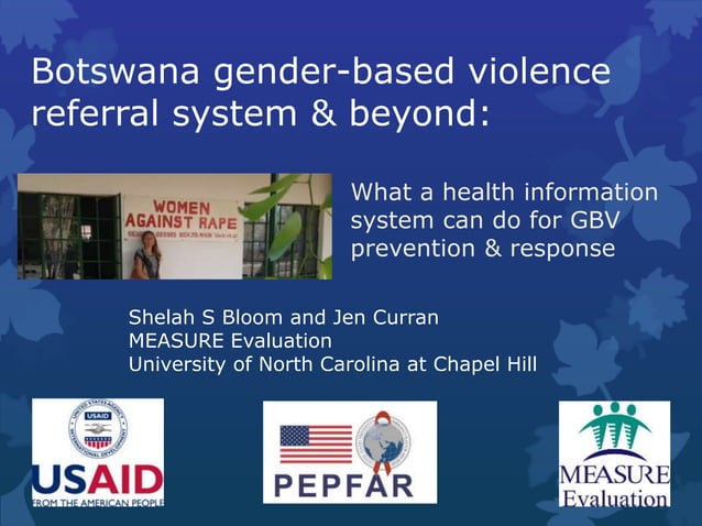 Botswana Gender-based Violence Referral System & Beyond: What a health ...