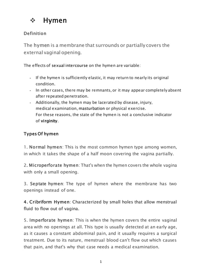 Imperforate Hymen Repair
