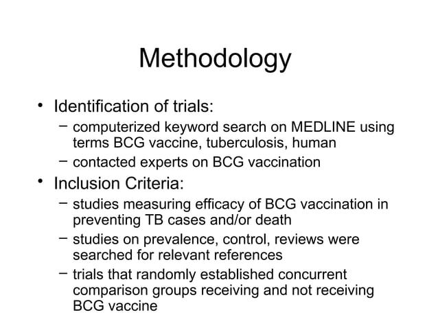 BCG effectiveness in preventing TB | PPT | Infectious Diseases ...