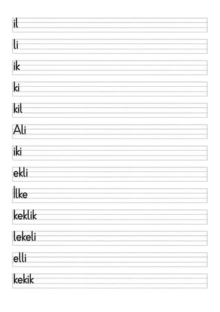 i harfi yazma calismasi | PDF