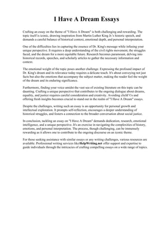 I Have A Dream Essays.pdf