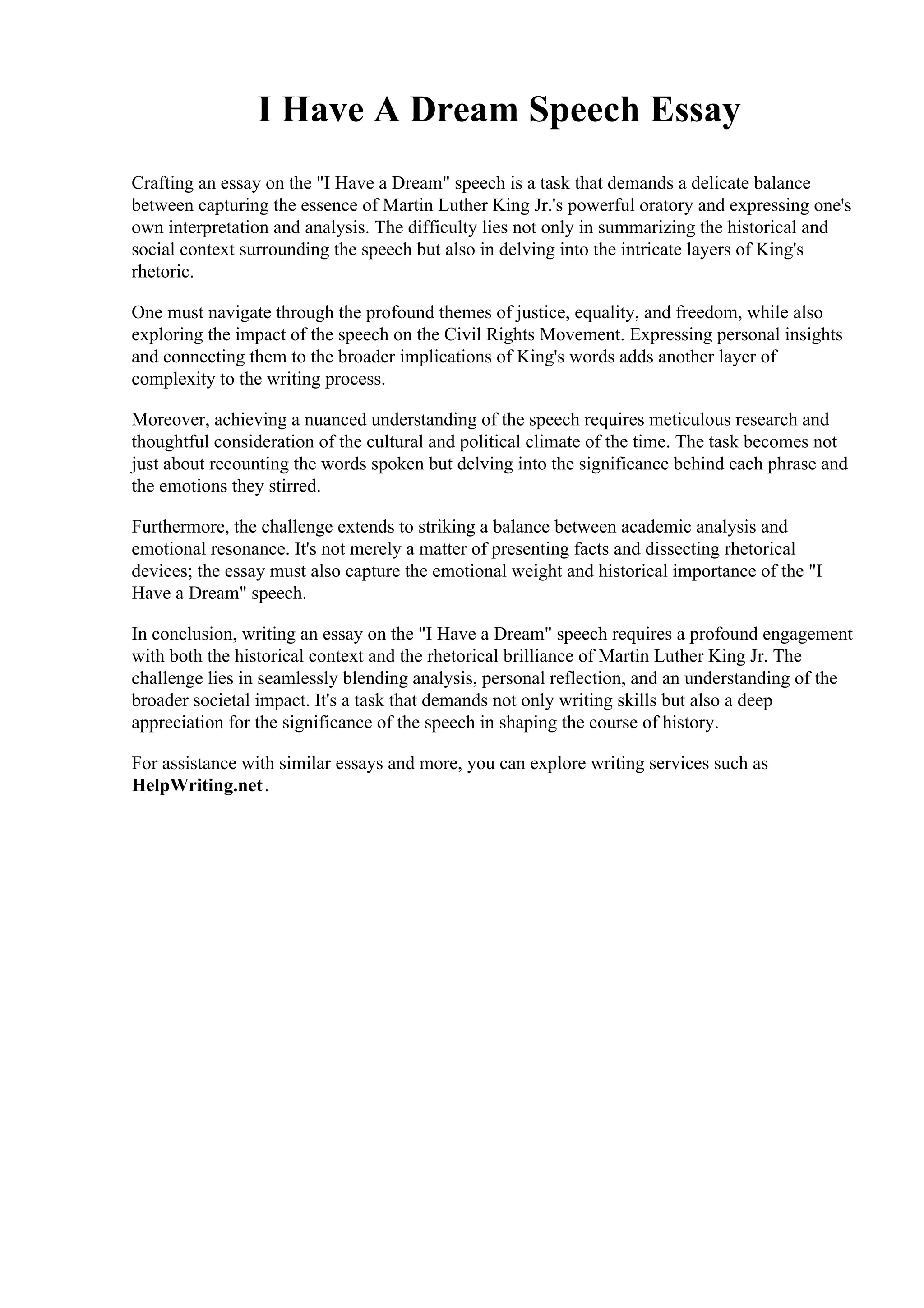 I Have A Dream Speech Essay.pdf