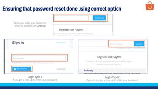 I have reset my password, not able to login | PPT