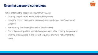 I have reset my password, not able to login | PPT