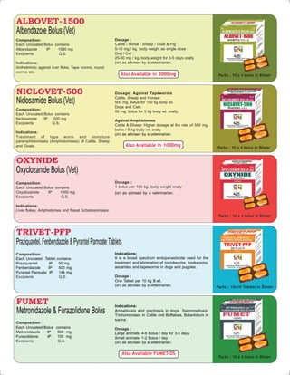 Ihc veterinary treatment catalogue | PDF