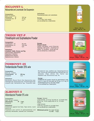 Ihc veterinary treatment catalogue | PDF