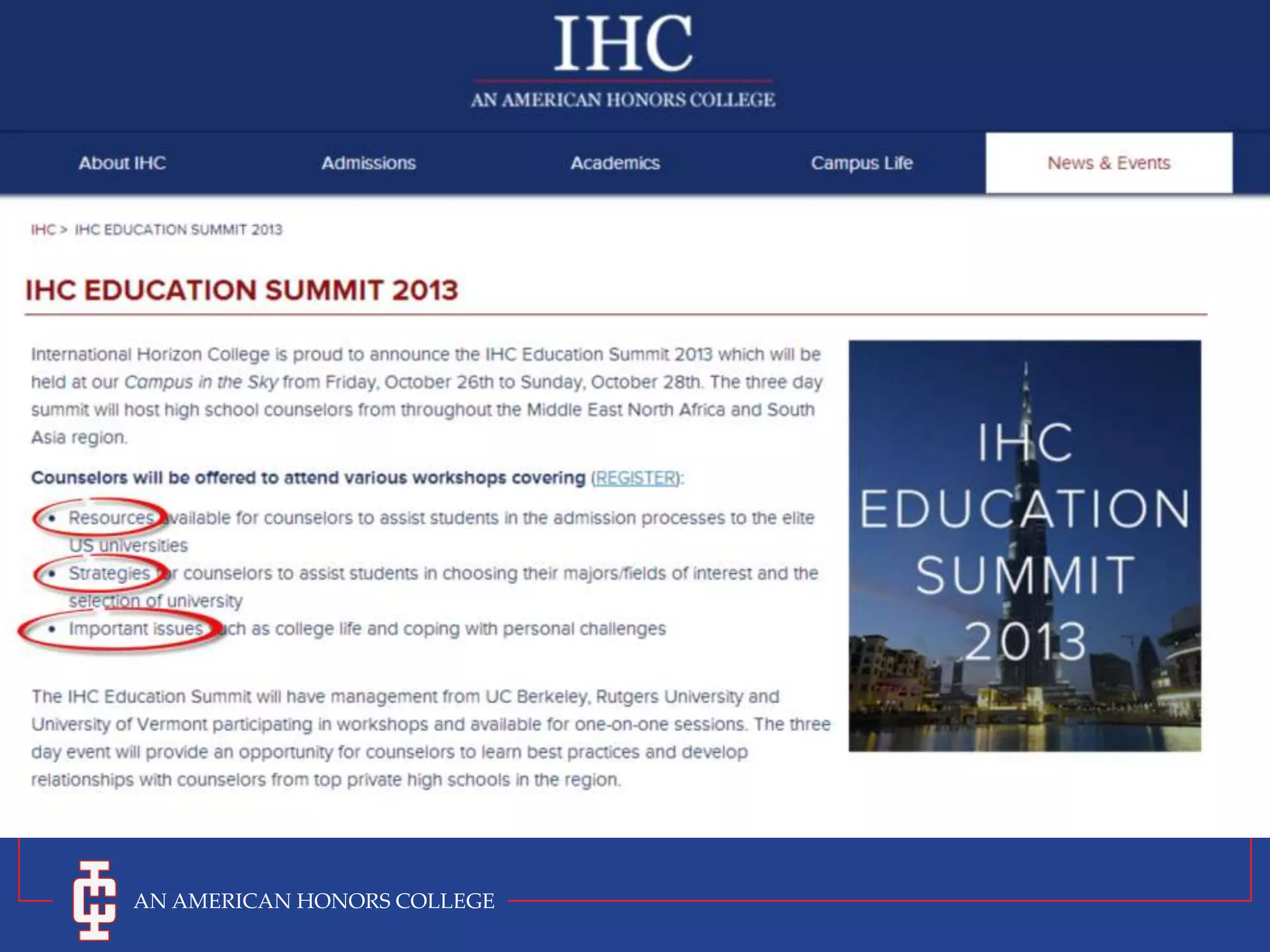 IHC Education Summit 2013 | PPT
