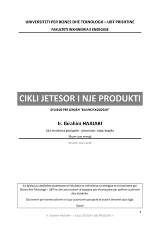 Cikli jetesor i nje produkti - sylabus | PDF