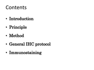 priciples and applications Immunohistochemistry | PPTX