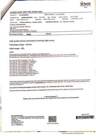 Ihc report biopsy | PDF