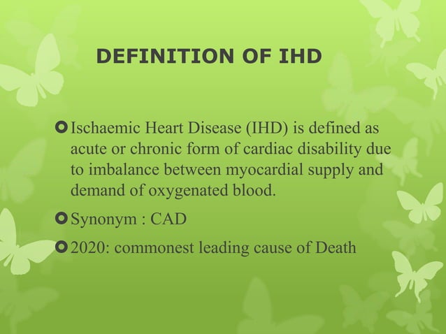 Ischaemic Heart Disease(IHD) | PPTX