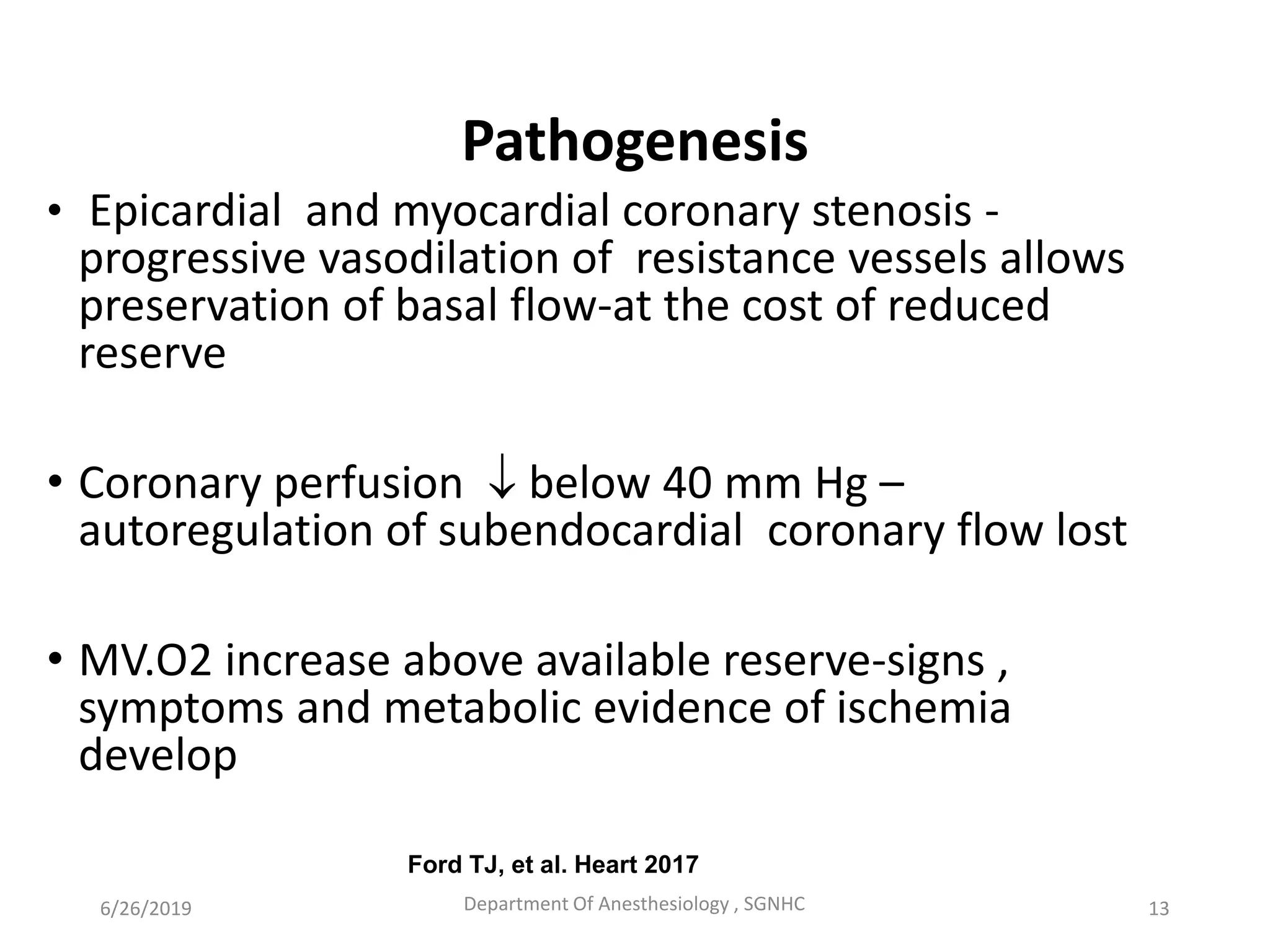 Ischemic heart disease and anesthetic management | PDF