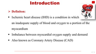 Management of Ischemic heart diseases | PPTX