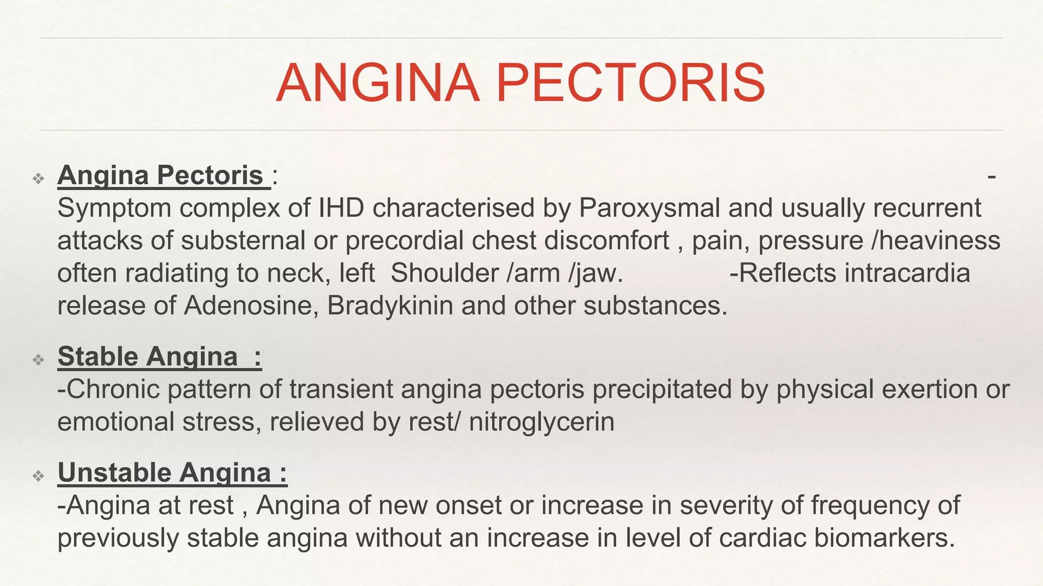 Ischemic heart disease and Aanesthetic implications | PPTX