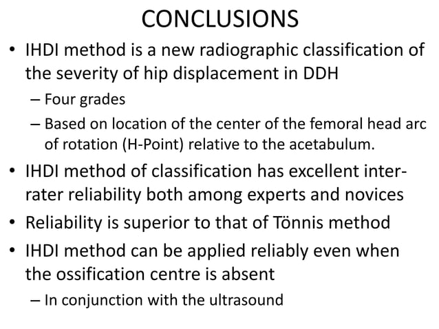 IHDI Classification of Hip Dysplasia | PPTX