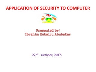 Application of security computer | PPT
