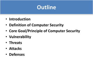 Application of security computer | PPTX