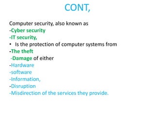 Application of security computer | PPT