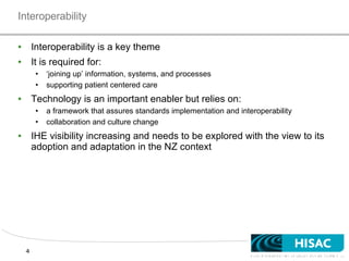 Health Information Strategy Action Committee (HISAC) IHE | PPT