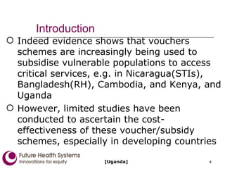 Incremental Costs of Voucher Scheme - Chrispus Mayora | PPT