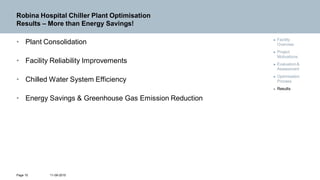 IHEA Robina Hospital Chiller Plant Optimisation | PDF
