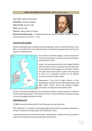 Shakespeare english | DOCX
