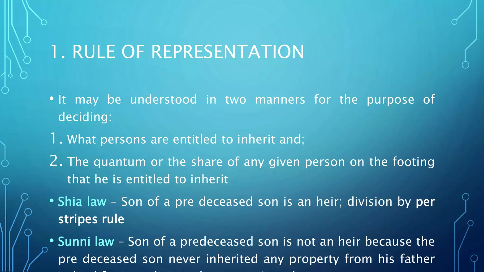Inheritance and Succession in Islamic law | PPTX