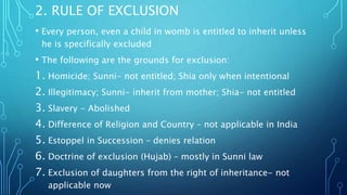 Inheritance and Succession in Islamic law | PPTX
