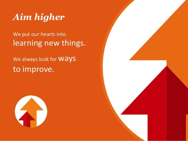 Aim higher We put our