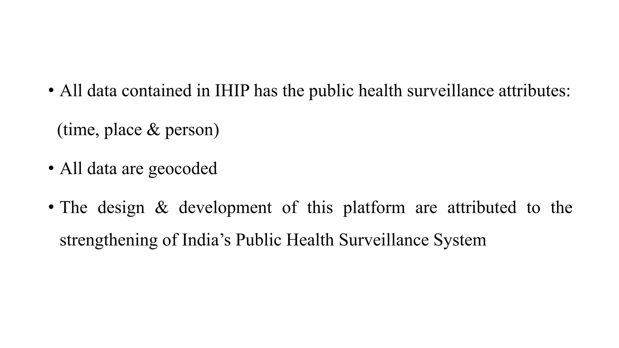 Integrated Health Information Platform (IHIP) | PPTX