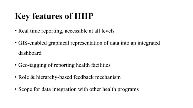 Integrated Health Information Platform (IHIP) | PPTX | Infectious Diseases | Diseases and Conditions
