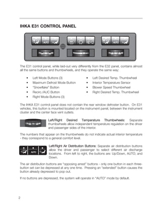 E31 CLIMATE CONTROL | PDF
