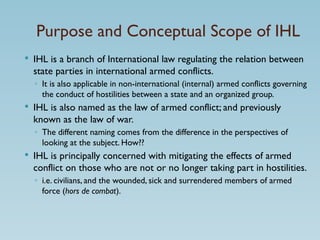 International Humanitarian law for Ethiopian students | PPTX