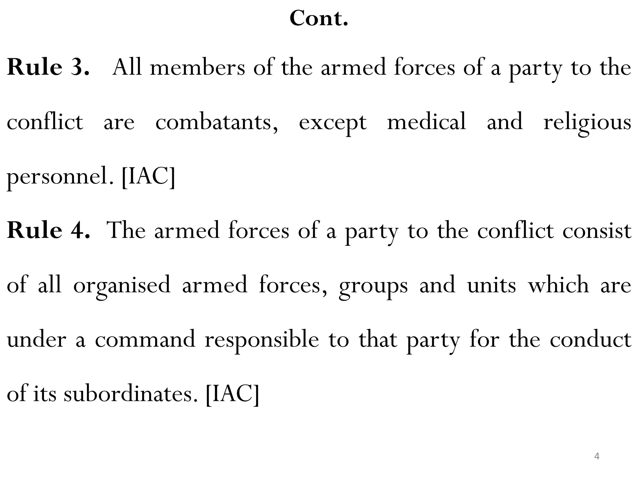 List of Customary Rules of IHL (Appendix) | PDF