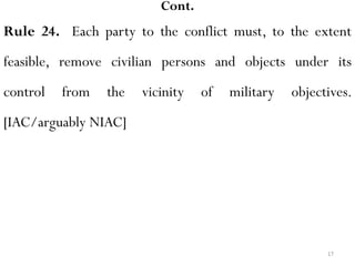 List of Customary Rules of IHL (Appendix) | PDF