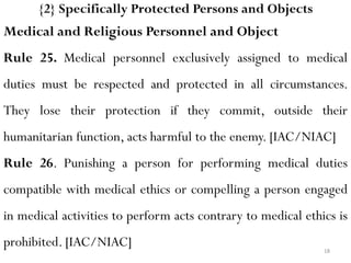 List of Customary Rules of IHL (Appendix) | PDF