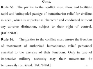 List of Customary Rules of IHL (Appendix) | PDF
