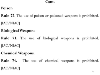 List of Customary Rules of IHL (Appendix) | PDF