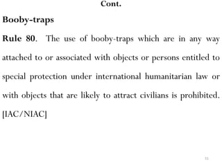 List of Customary Rules of IHL (Appendix) | PDF