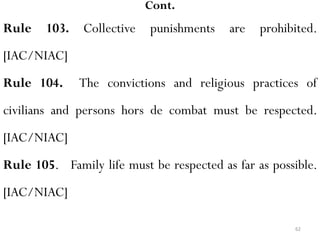 List of Customary Rules of IHL (Appendix) | PDF
