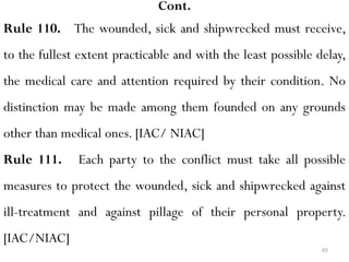 List of Customary Rules of IHL (Appendix) | PDF